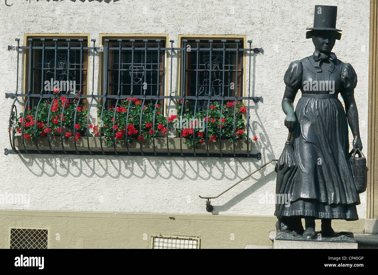 Germany - Baden-Wurttemberg - Black Forest - Triberg. Detail of statue ...