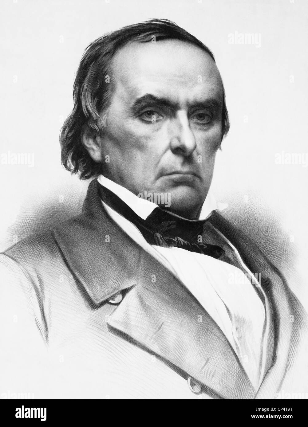 Vintage portrait of American statesman Daniel Webster (1782 - 1852 ...