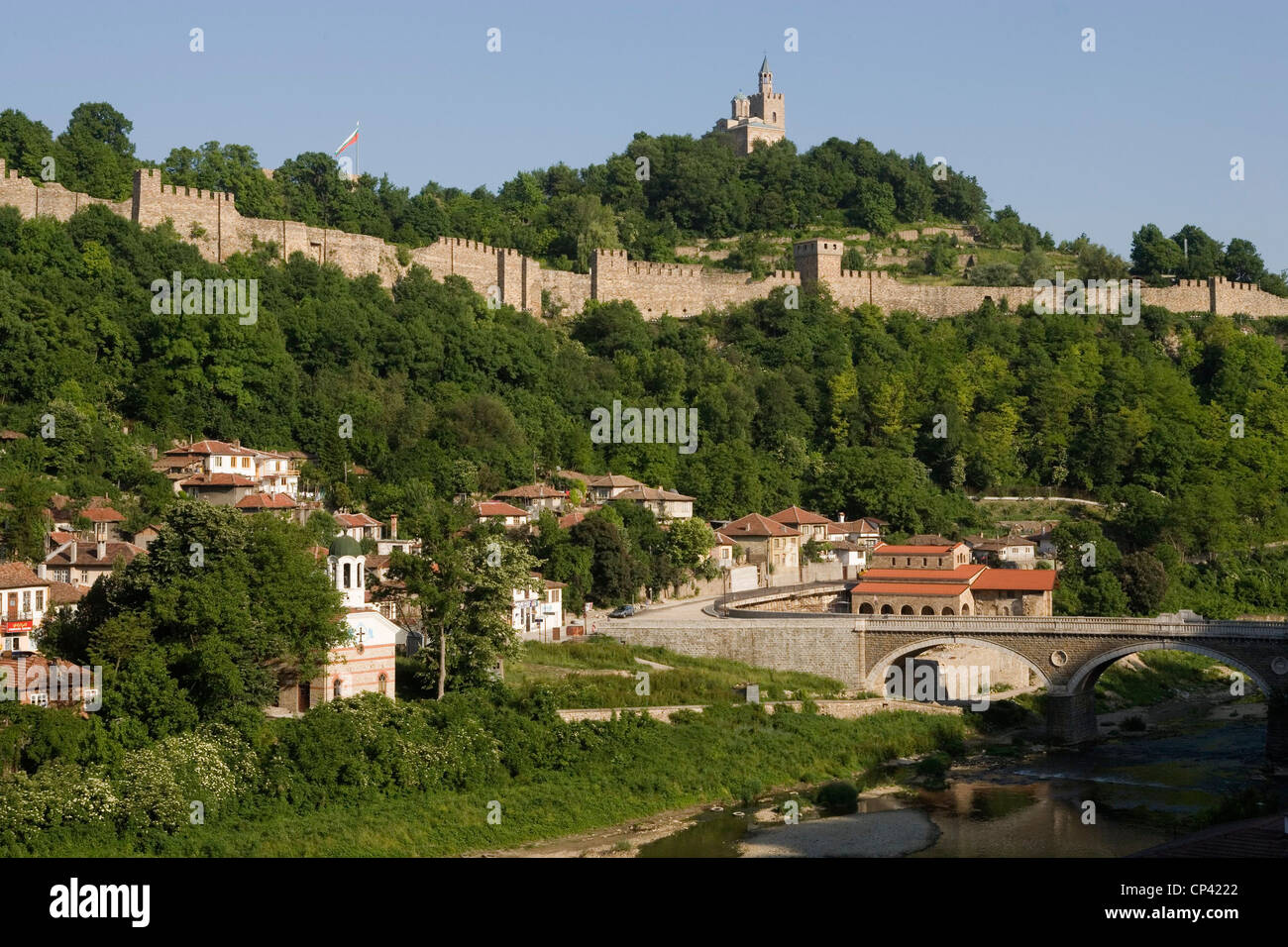 Bulgaria Veliko T? Rnovo. old town hill fortress of Carevec ...