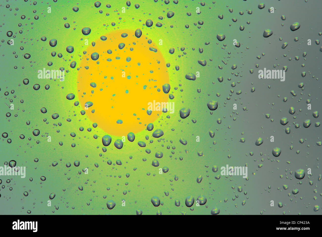 sun through window with rain drops Stock Photo - Alamy