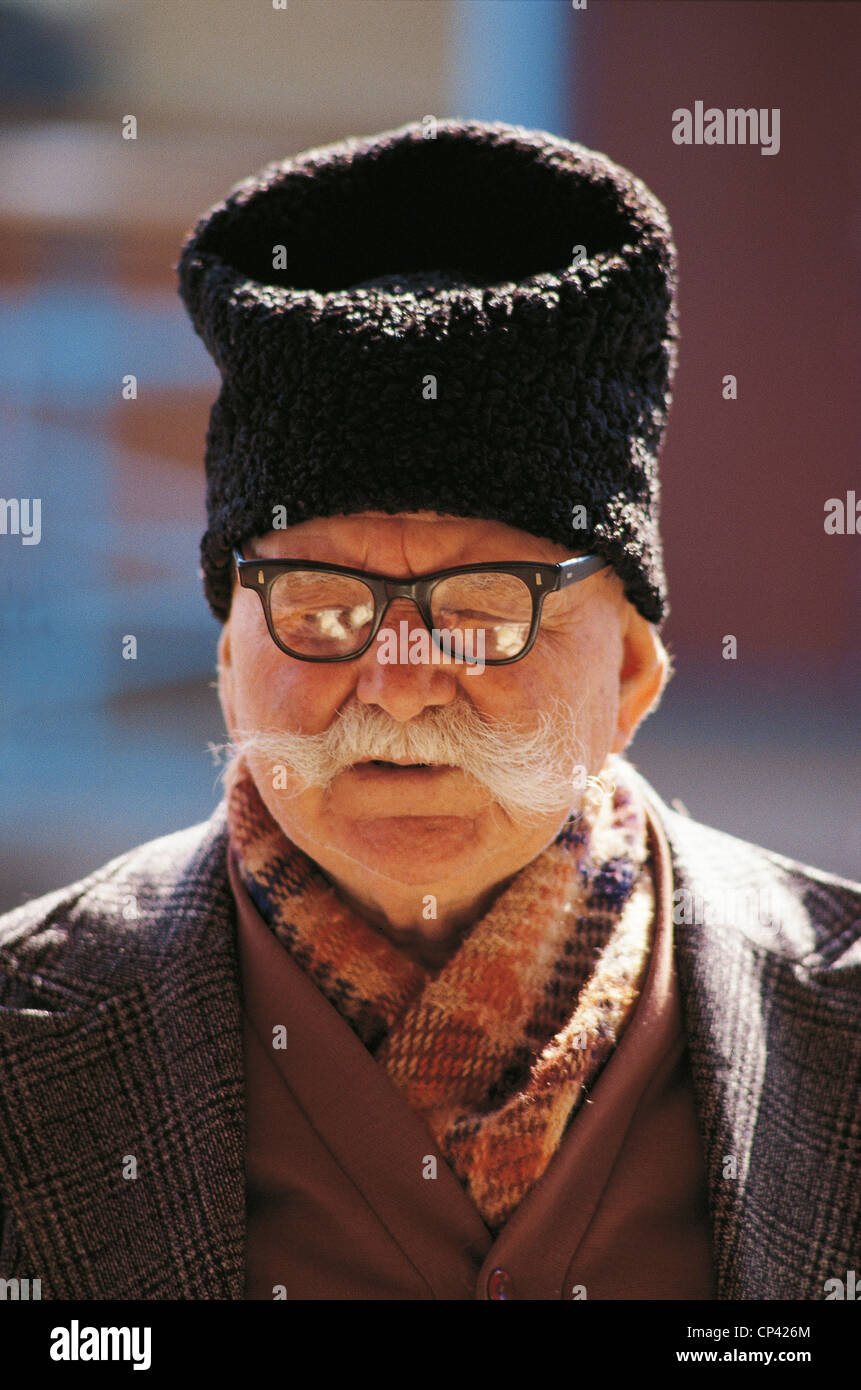 Moldova (Moldova) - Chisinau. Men with fur Stock Photo - Alamy