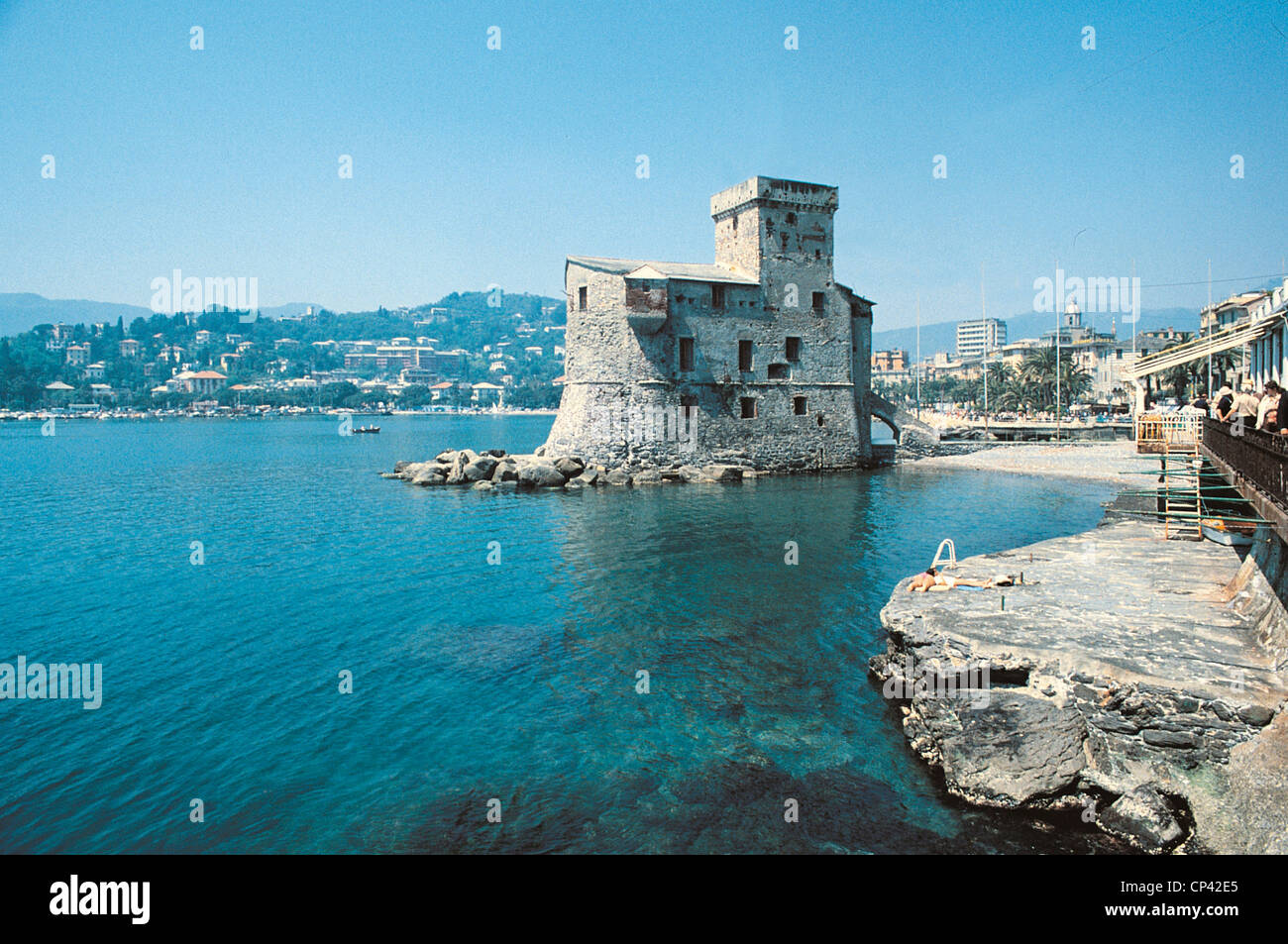 Liguria Rapallo Castle Stock Photo - Alamy
