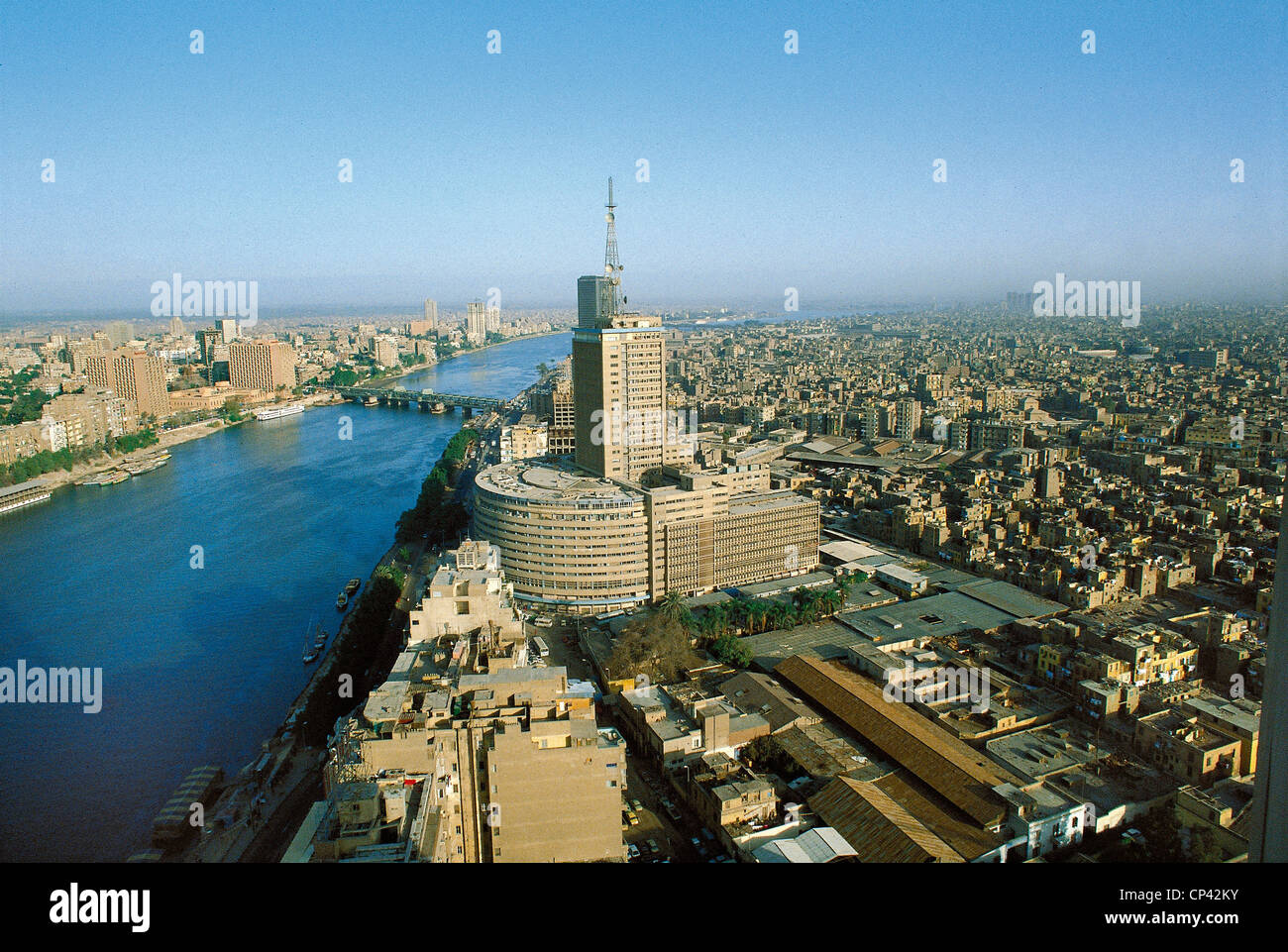 Cairo, Egypt View The Skyscraper With Television Stock Photo - Alamy