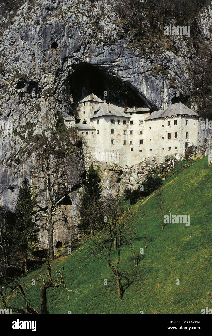 Slovenia - Predjama. Castle Lueger (Predjamski grad), all 'inside of a ...