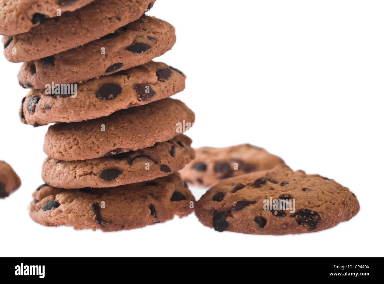 Close up on cookies isolated. White background Stock Photo - Alamy