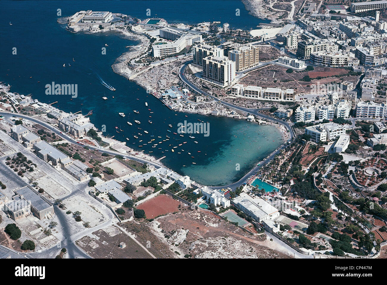 Malta - St Julian's Bay Stock Photo - Alamy