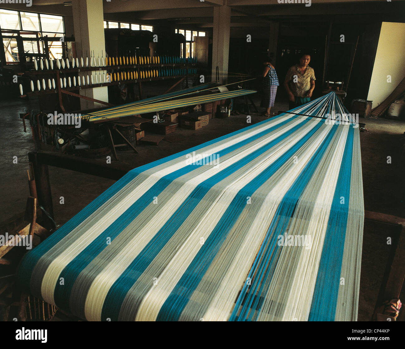 THAILAND silk processing Stock Photo - Alamy