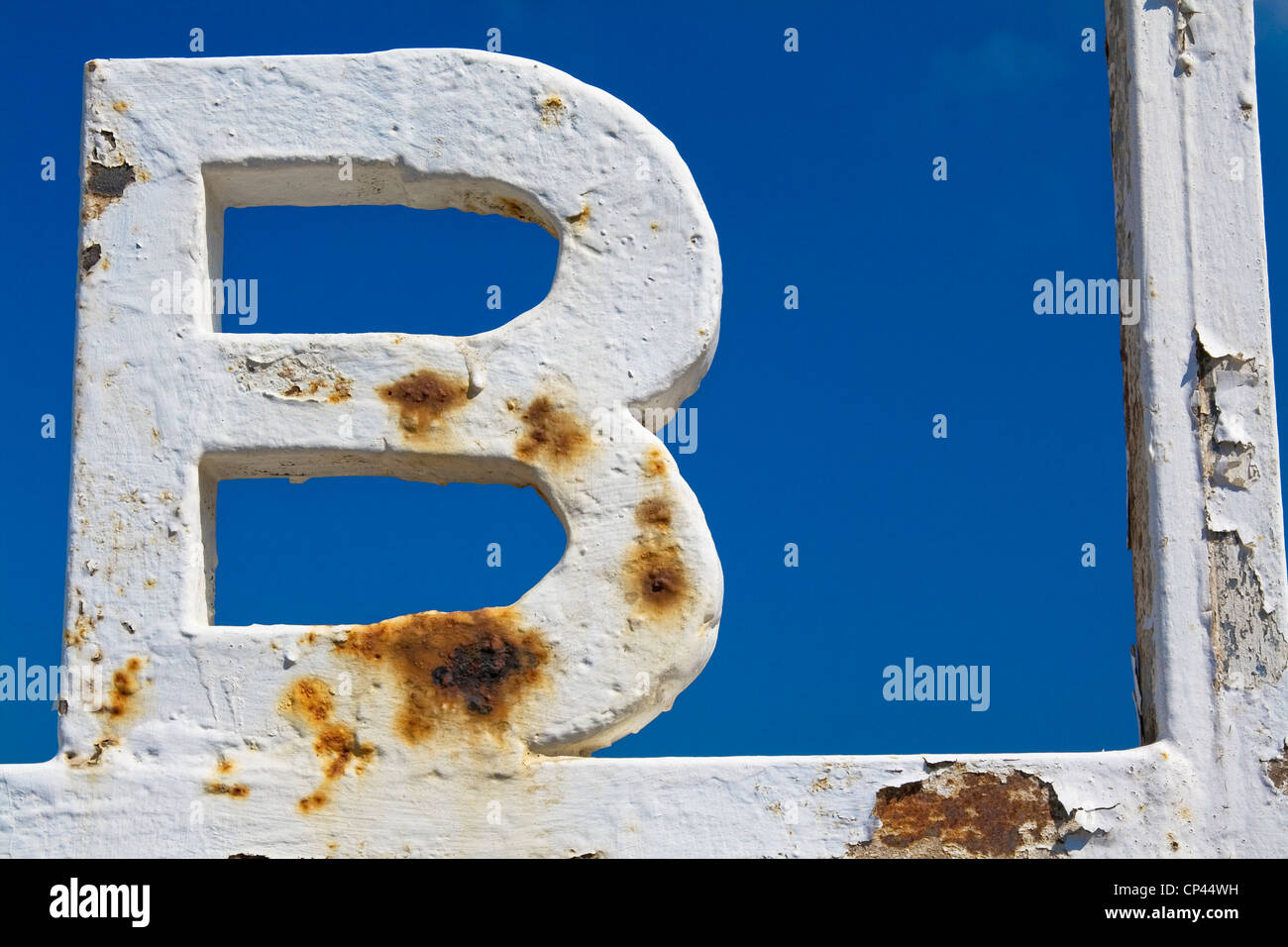 rusty metal letter B Stock Photo - Alamy
