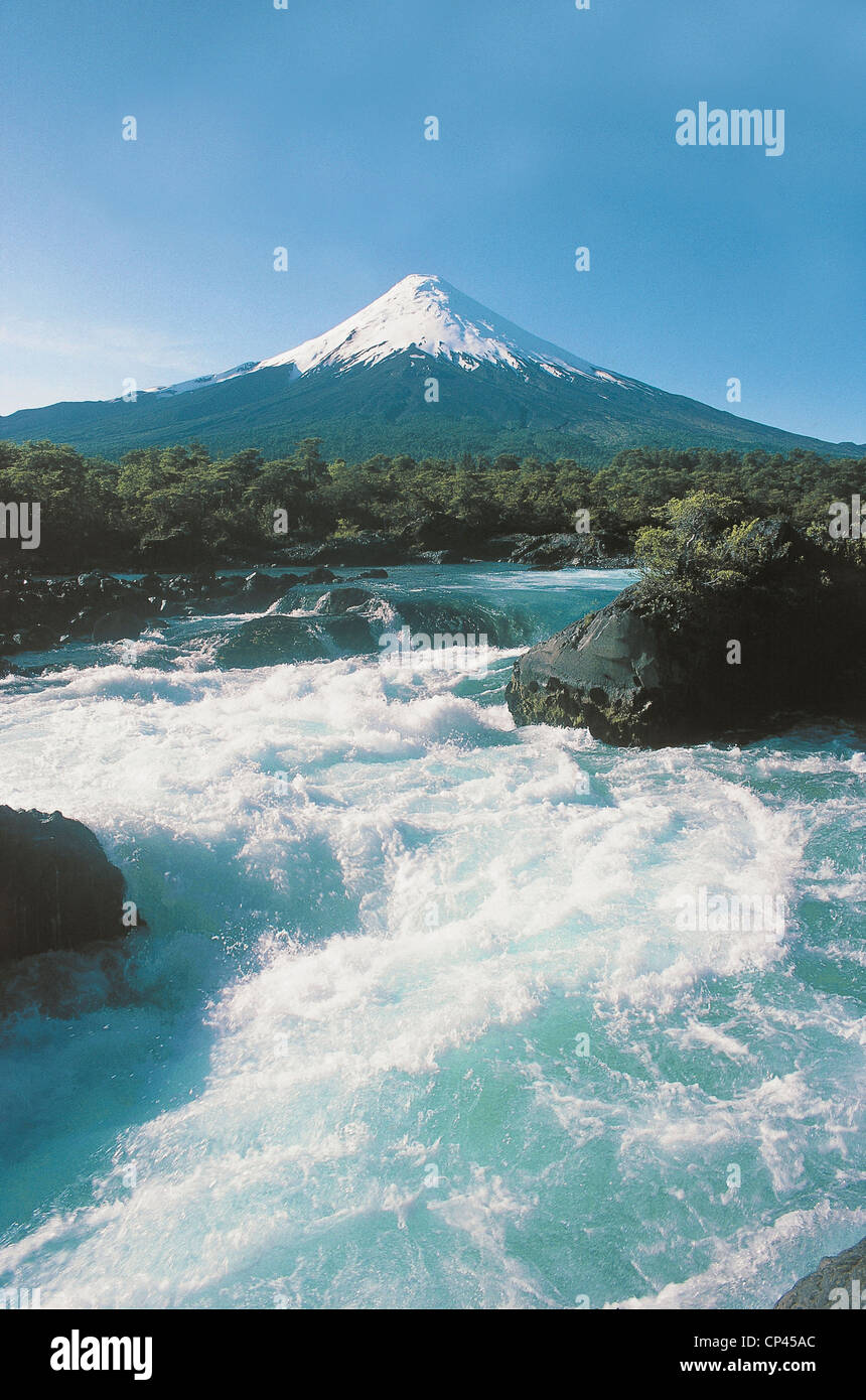 Chile Osorno Volcano WATERFALL Stock Photo - Alamy