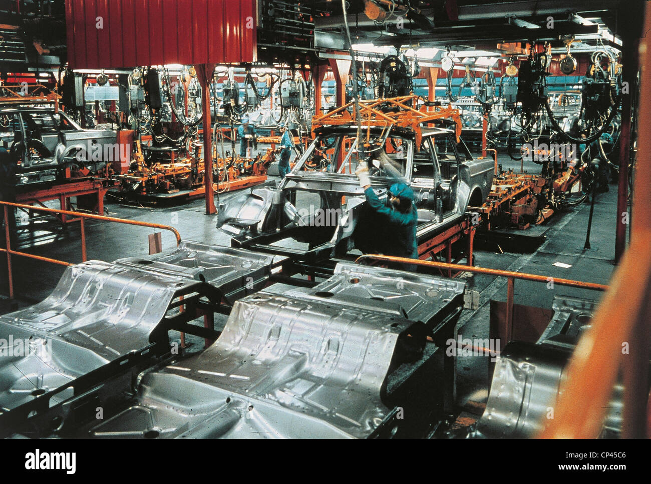 Sweden - Goteborg-Automotive Volvo assembly line with robots Stock ...