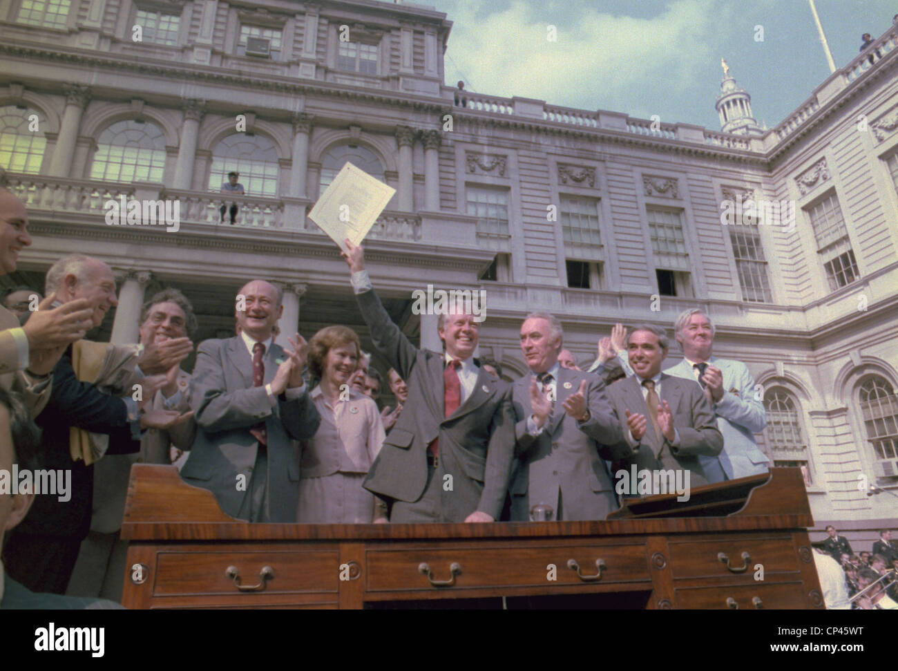 President Jimmy Carter with New York politicians at New York's City ...
