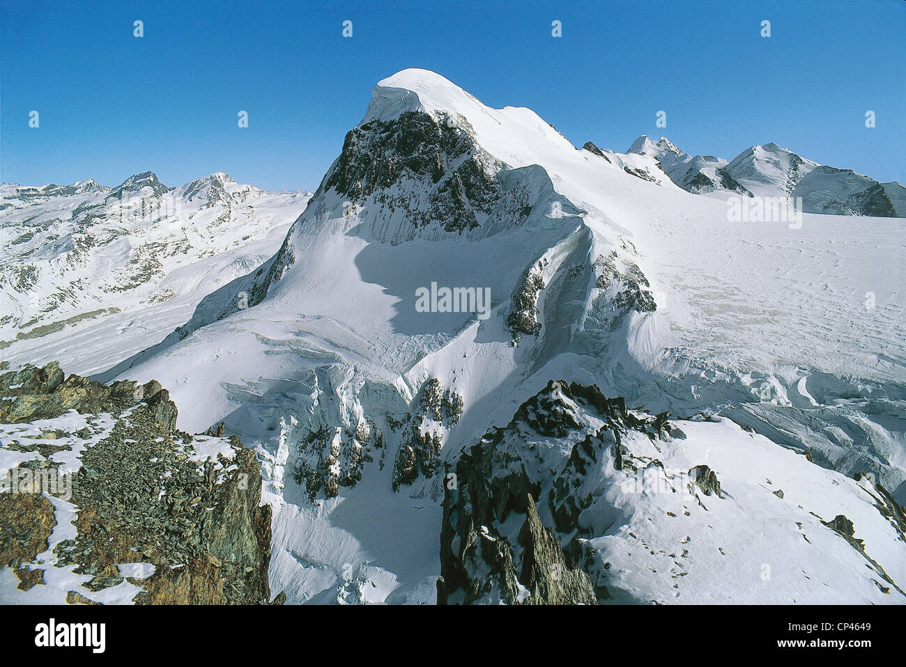 Switzerland, Valais, Zermatt Breithorn WESTERN VIEW FROM THE TOP OF ...