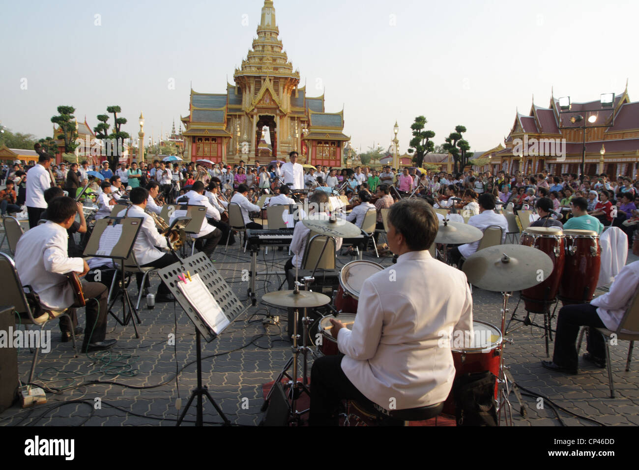 Thai band performing at The Funeral Temple of Princess Bejaratana ...