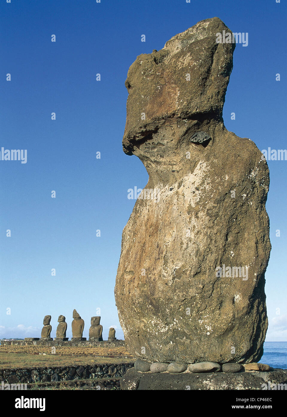 Chile Easter Island Monolithic Stock Photo - Alamy