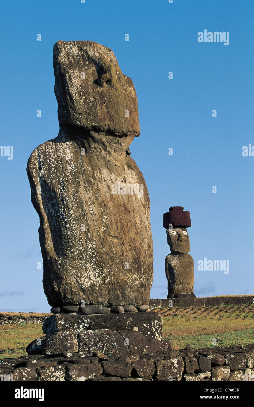 Chile Easter Island Monolithic Stock Photo - Alamy