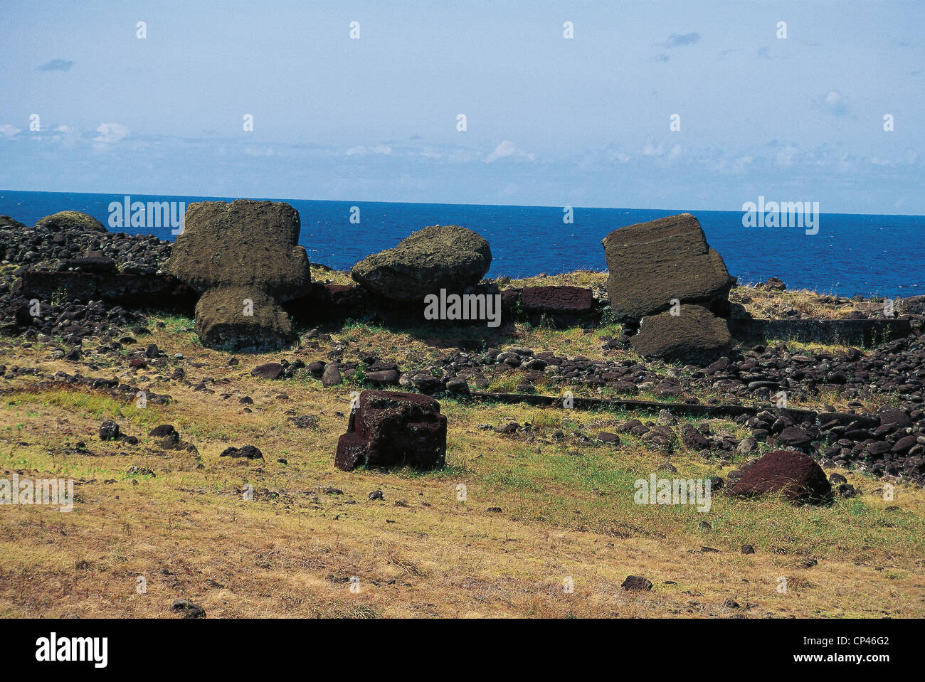 Chile Easter Island Monolithic Stock Photo - Alamy