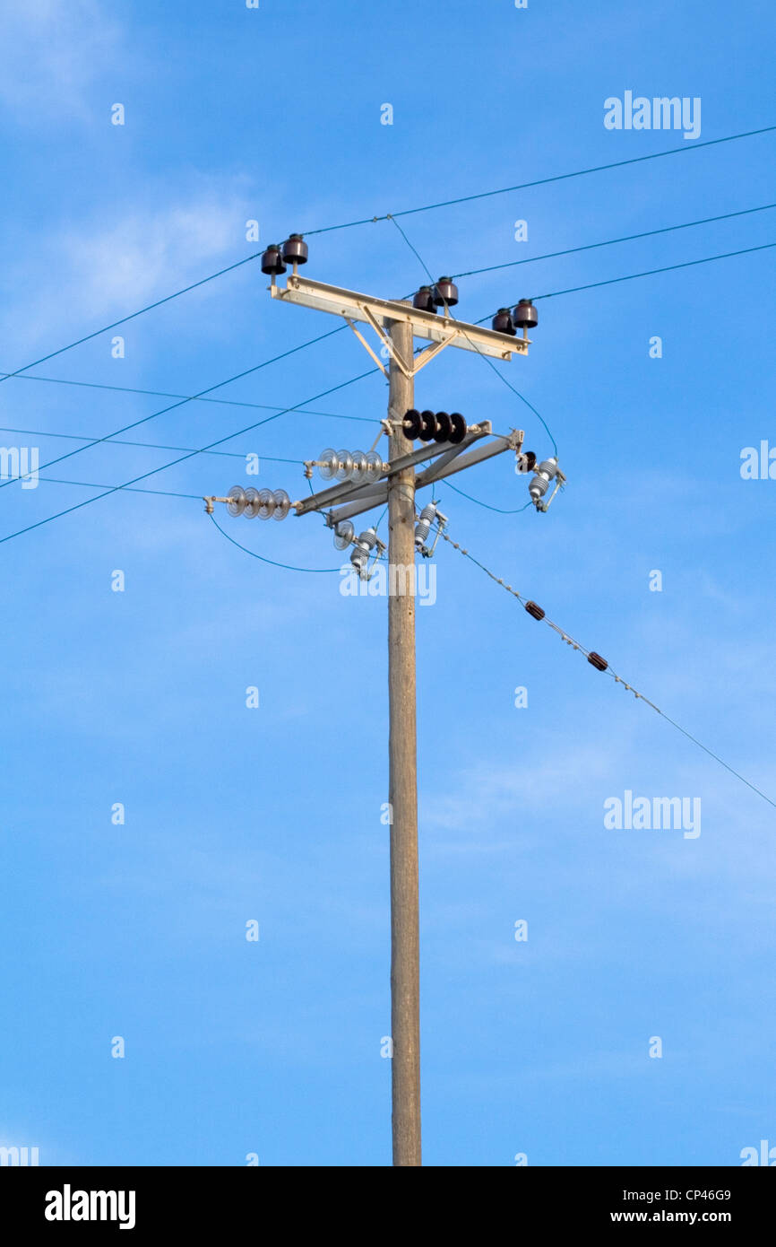 close up of telegraph pole Stock Photo - Alamy