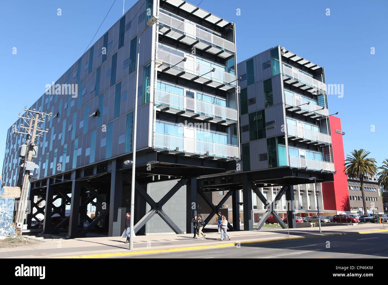 Tsunami ready office building in Concepcion Chile is elevated 10 meters ...