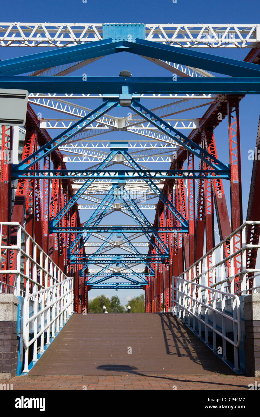 Detroit Bridge salford quays greater manchester england uk Stock Photo ...