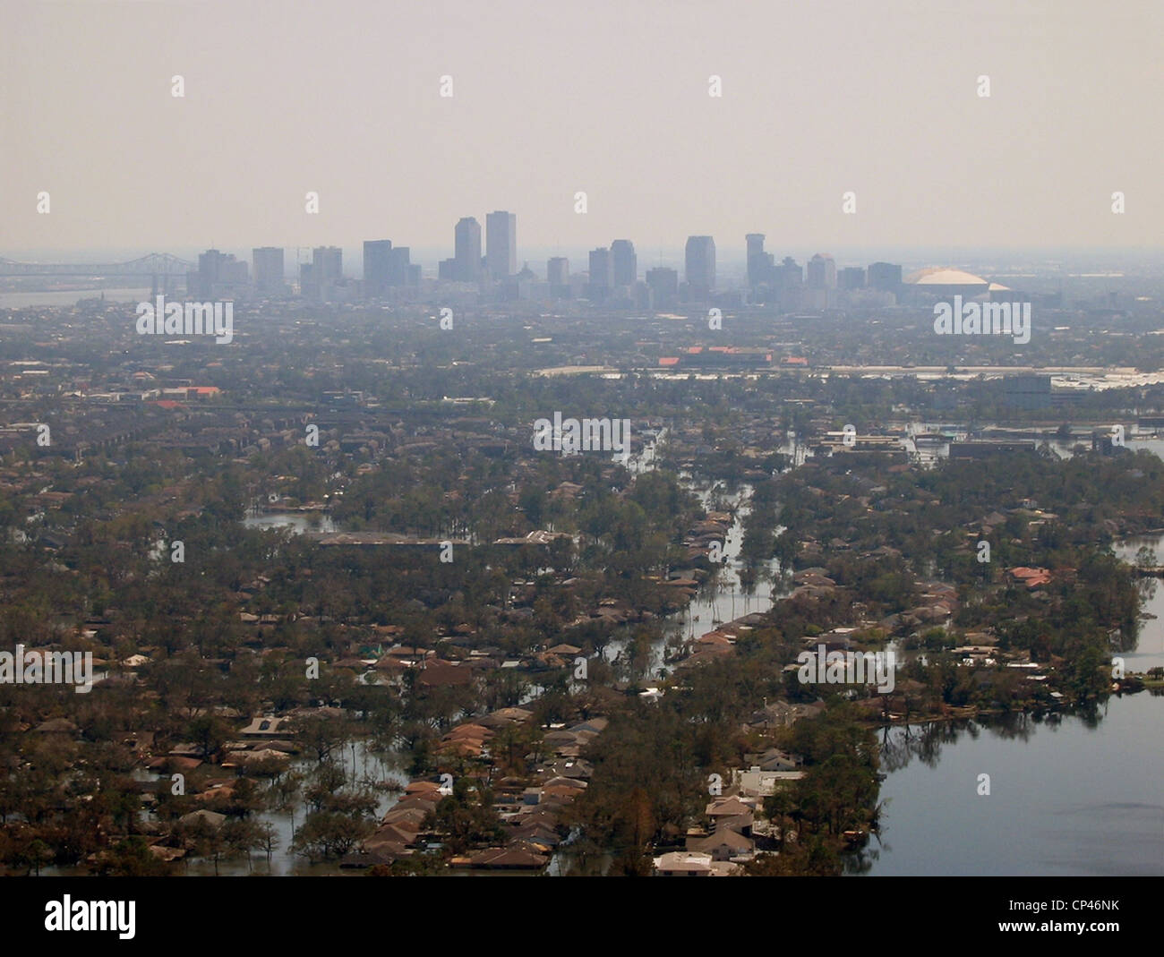Flooded neighborhoods in New Orleans after Hurricane Katrina ...