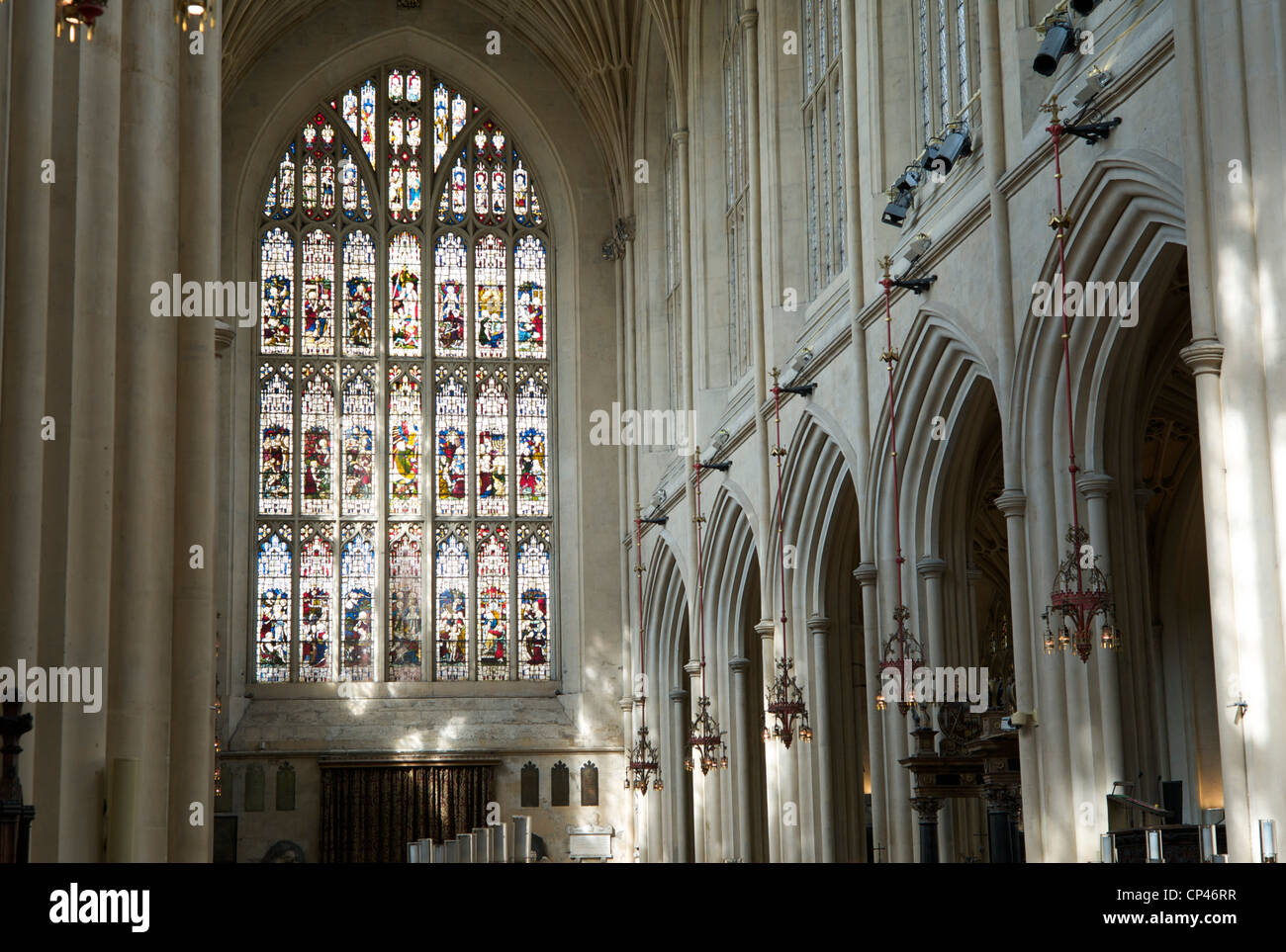 Stained glass window bath abbey hi-res stock photography and images - Alamy