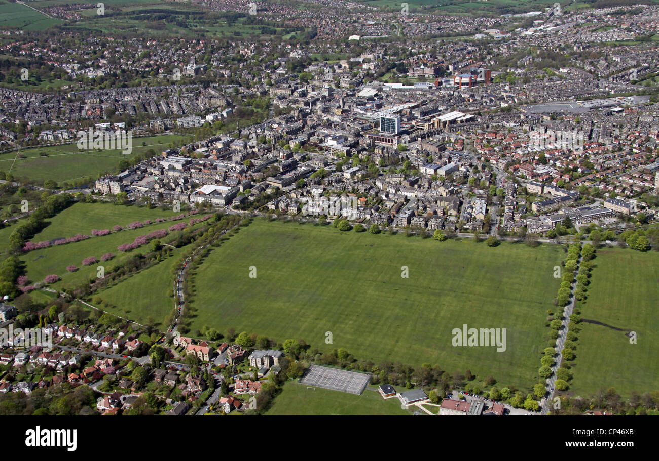 Aerial view of Harrogate and The Stray Stock Photo - Alamy