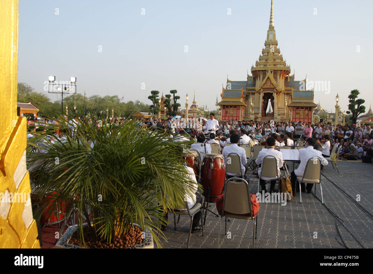 Thai band performing at The Funeral Temple of Princess Bejaratana ...