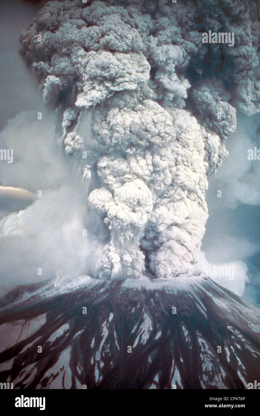 Mount St. Helens on its first day of eruption on May 18 1980 sent ...