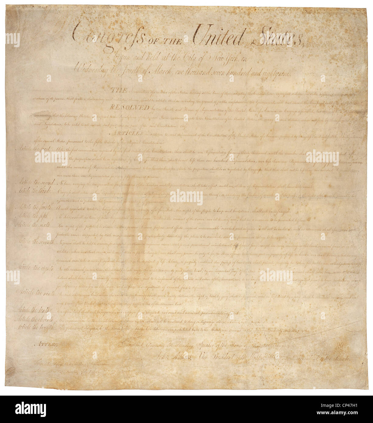 Us constitution hi-res stock photography and images - Alamy