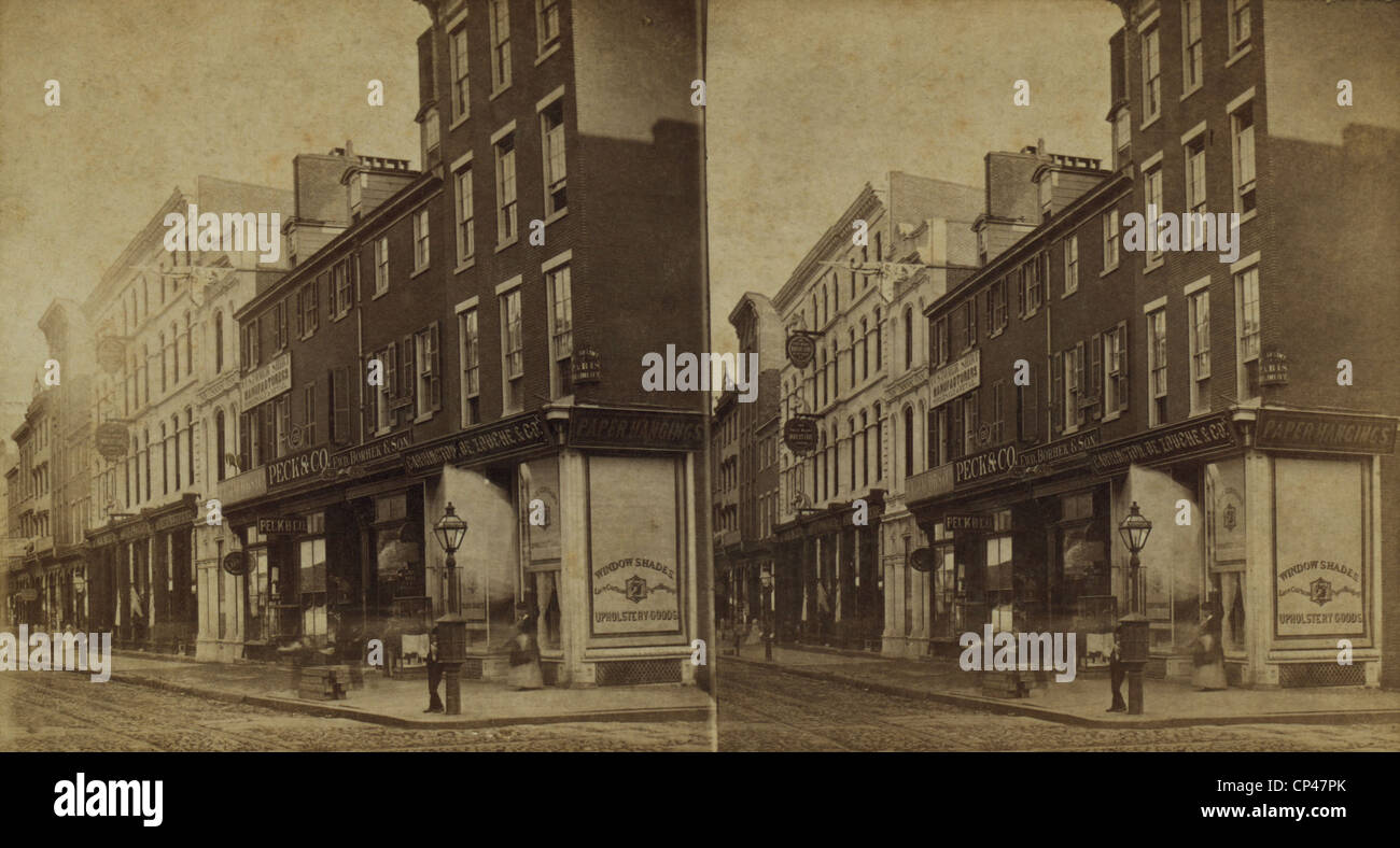 Chestnut street in the city of philadelphia hi-res stock photography ...