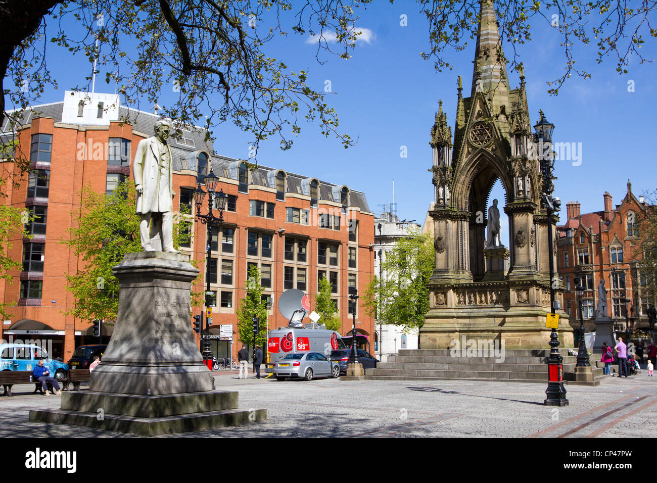 albert square manchester city england Stock Photo - Alamy