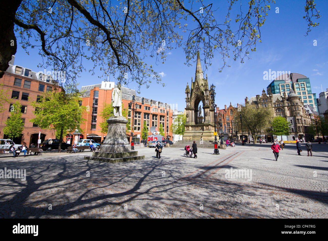 albert square manchester city england Stock Photo - Alamy
