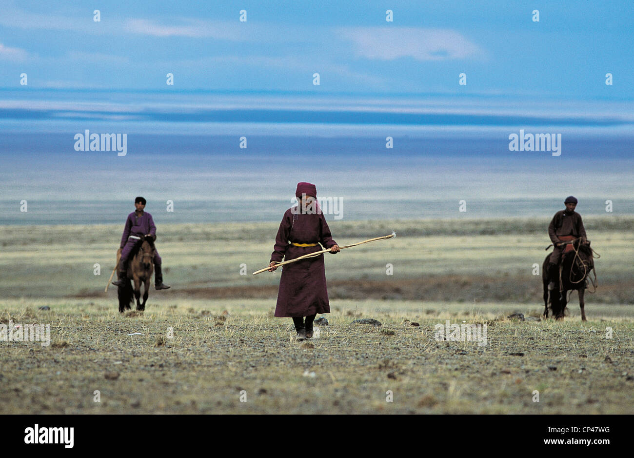 Gobi Region Of Mongolia Nomads Stock Photo - Alamy