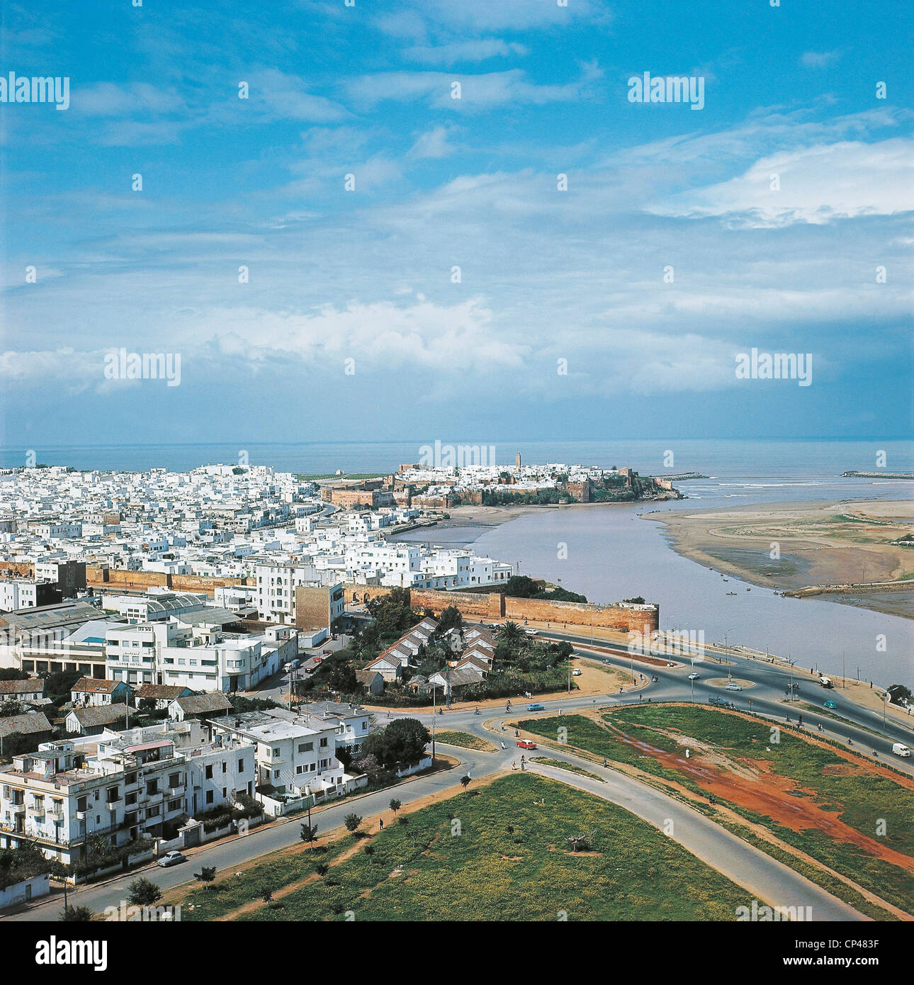 RABAT MOROCCO WITH RIVER ESTUARIES BOU Regreg Stock Photo - Alamy