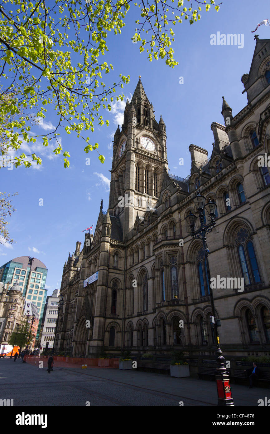 albert square town hall manchester city england Stock Photo - Alamy