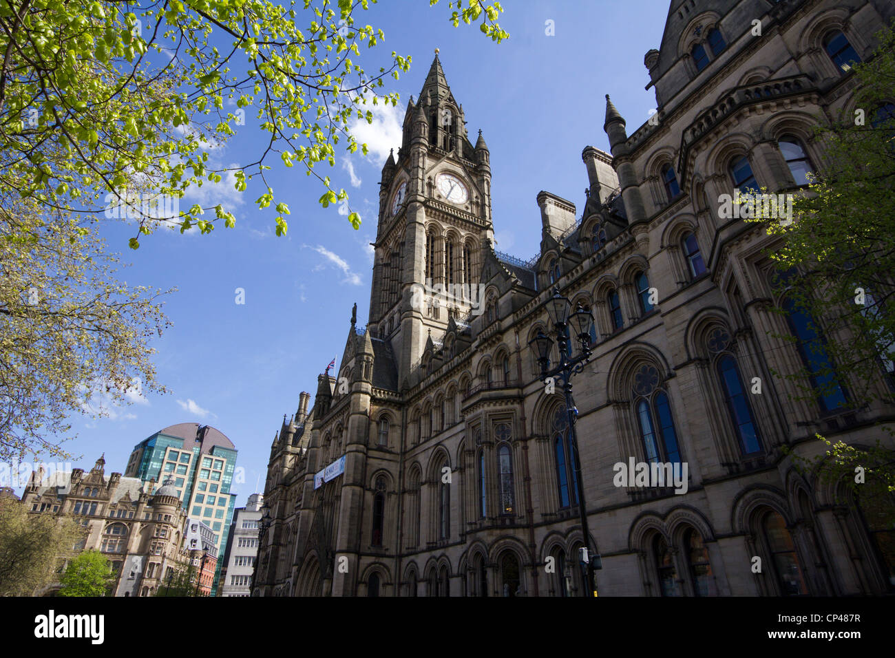 albert square town hall manchester city england Stock Photo - Alamy