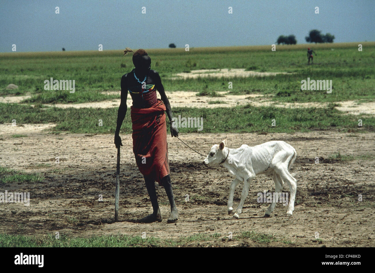 Sudan - Shepherd of the Dinka ethnic group Stock Photo - Alamy