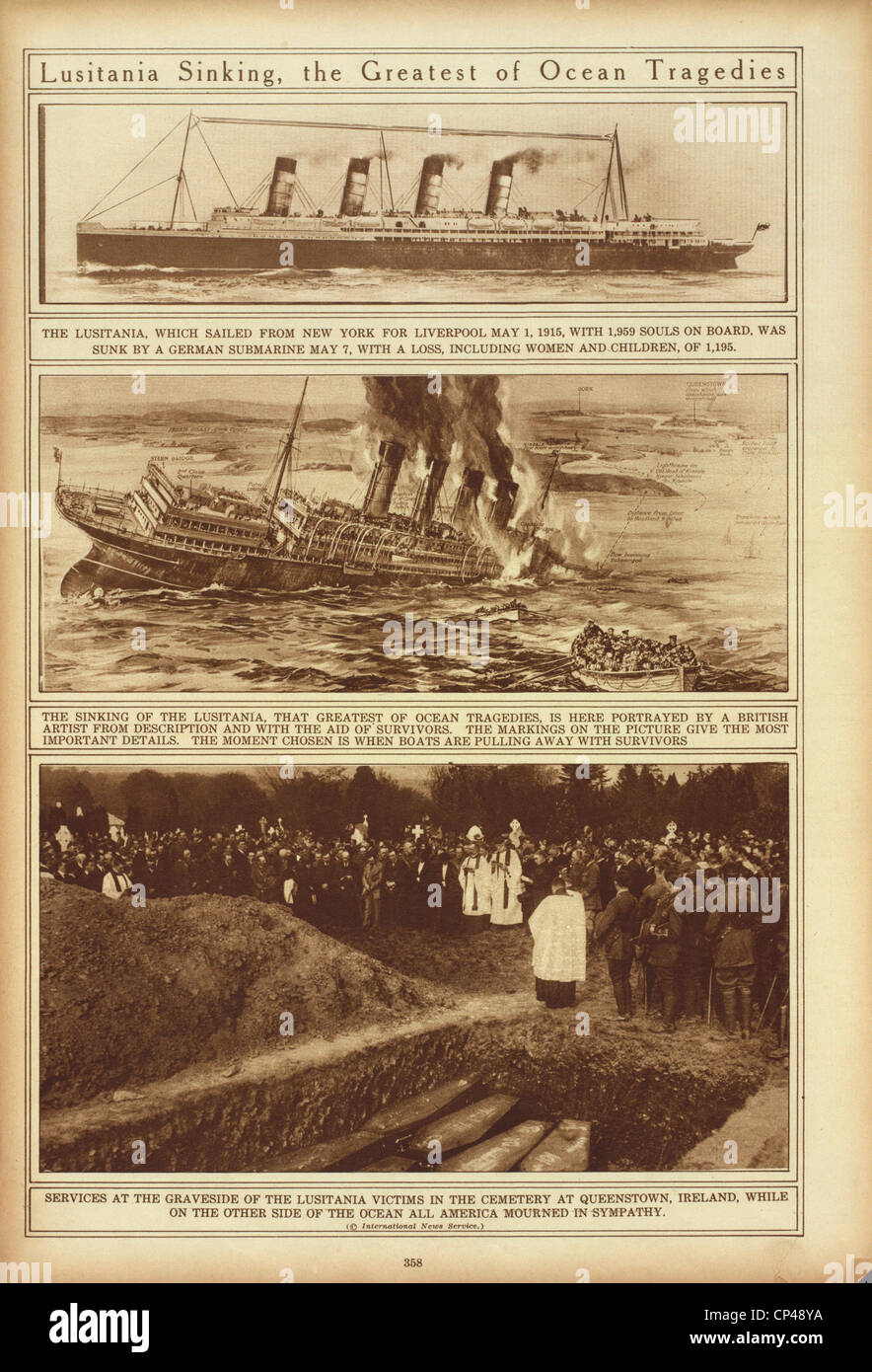 LUSITANIA SINKING THE GREATEST OF OCEAN TRAGEDIES. Top The Lusitania ...