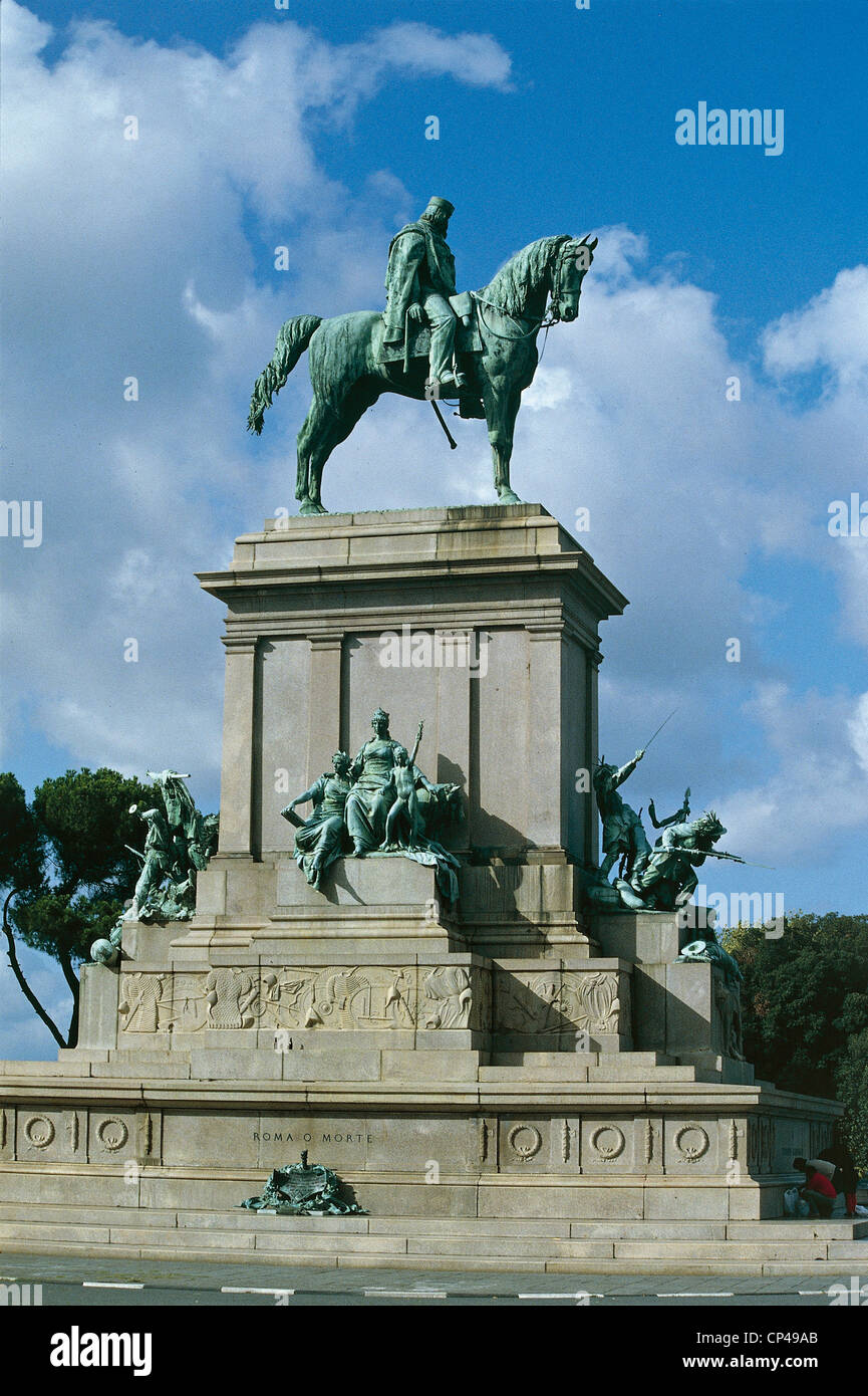Lazio - Rome. Gianicolo Piazzale Giuseppe Garibaldi, Garibaldi Monument ...