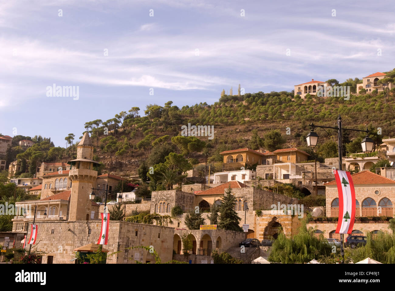 Ottoman era town of Deir al-Qamar, Chouf Mountains, Lebanon Stock Photo ...