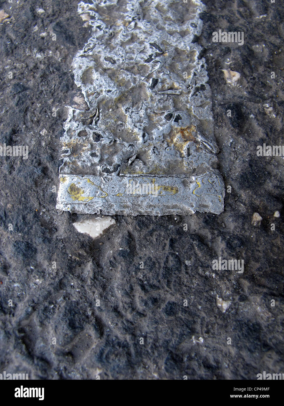 one old damaged glue tube metal steel crush crushed nozzle tip damage ...