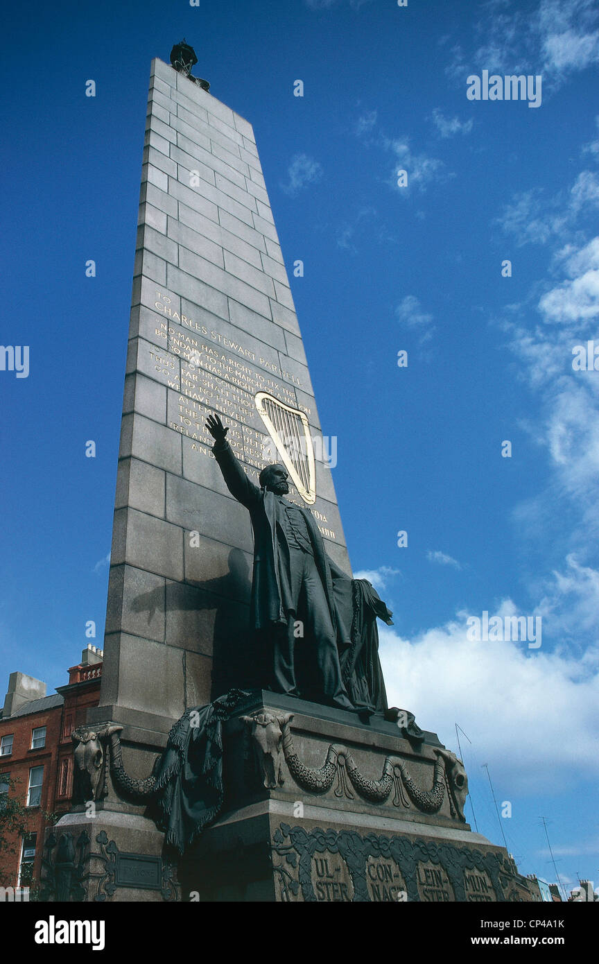 Ireland - Dublin. Monument to Charles Stewart Parnell (1846-1891 Stock ...
