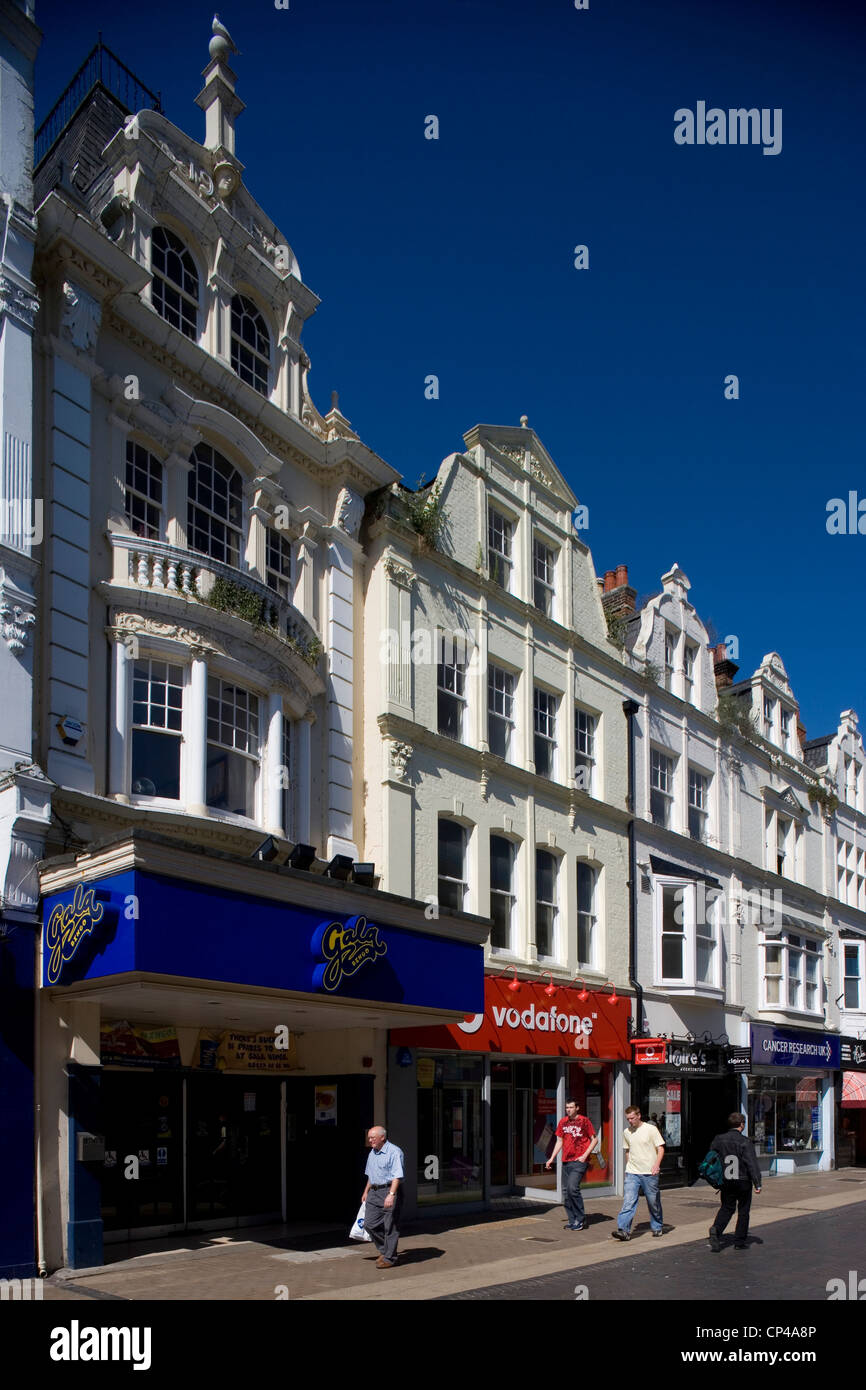 United Kingdom - England - Kent - Dover. Street with shops and ...
