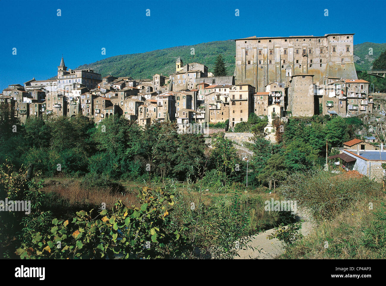 Lazio Genazzano Castle Column Stock Photo - Alamy