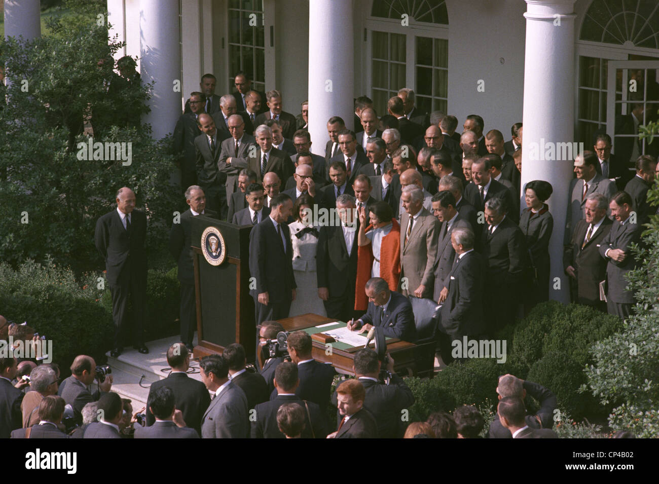 LBJ's Great Society programs. President Lyndon Johnson signing the Arts ...