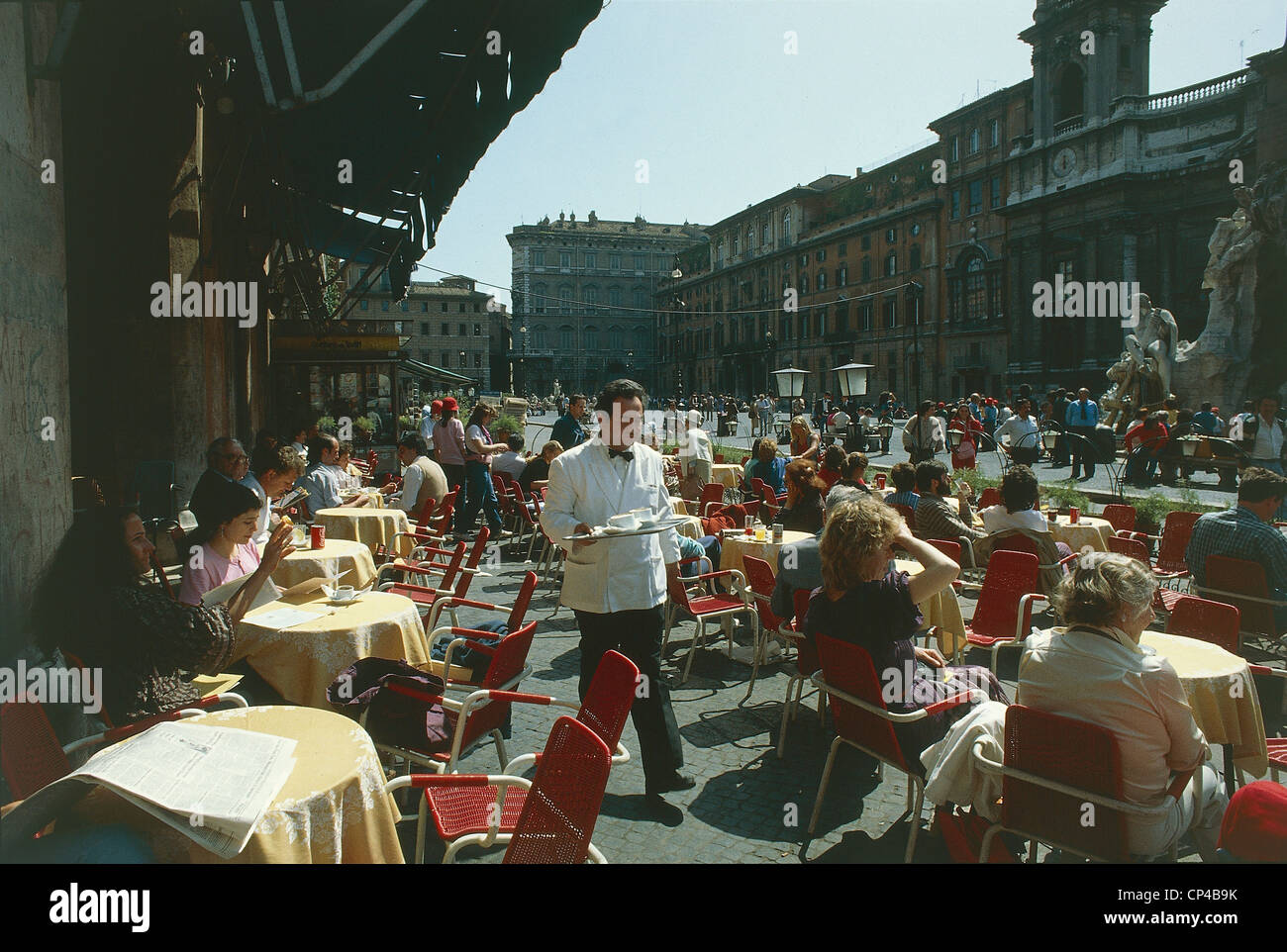 Rome Piazza Navona CAFFE ' Stock Photo - Alamy