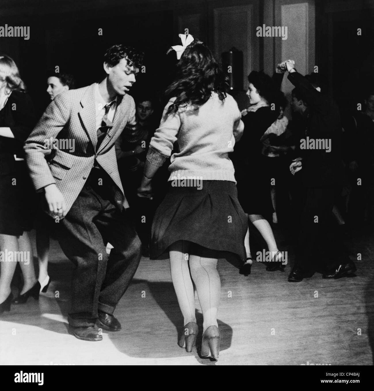 Danca Jitterbug Decada De 1940 Swing Dance Vintage Hi Res Stock