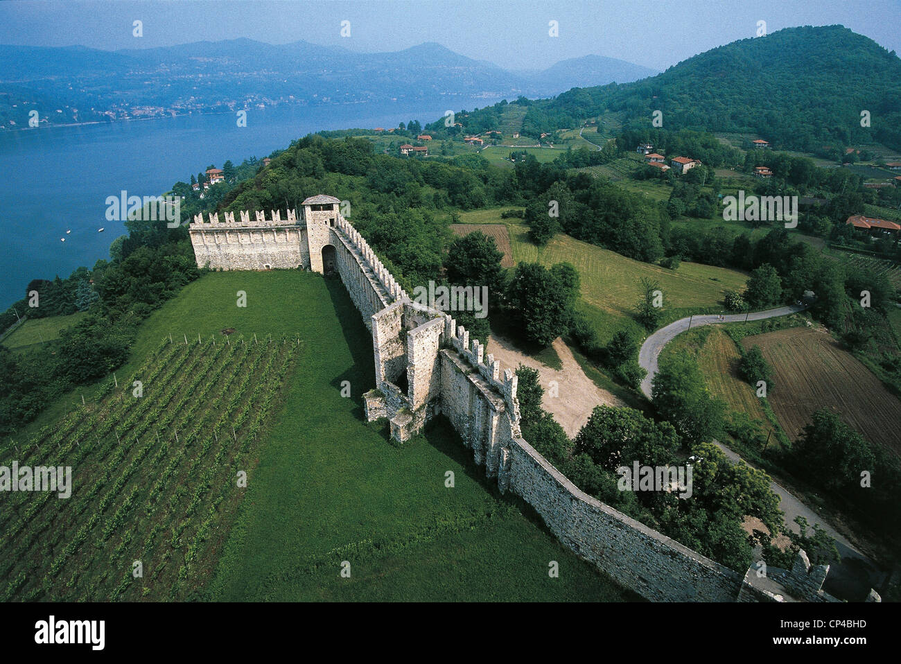 Lombardy Lake Maggiore ANGERA LA ROCCA Stock Photo - Alamy