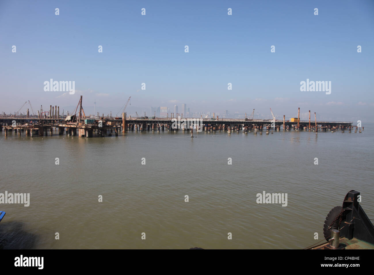 Skyline macau bridge blue sky hi-res stock photography and images - Alamy