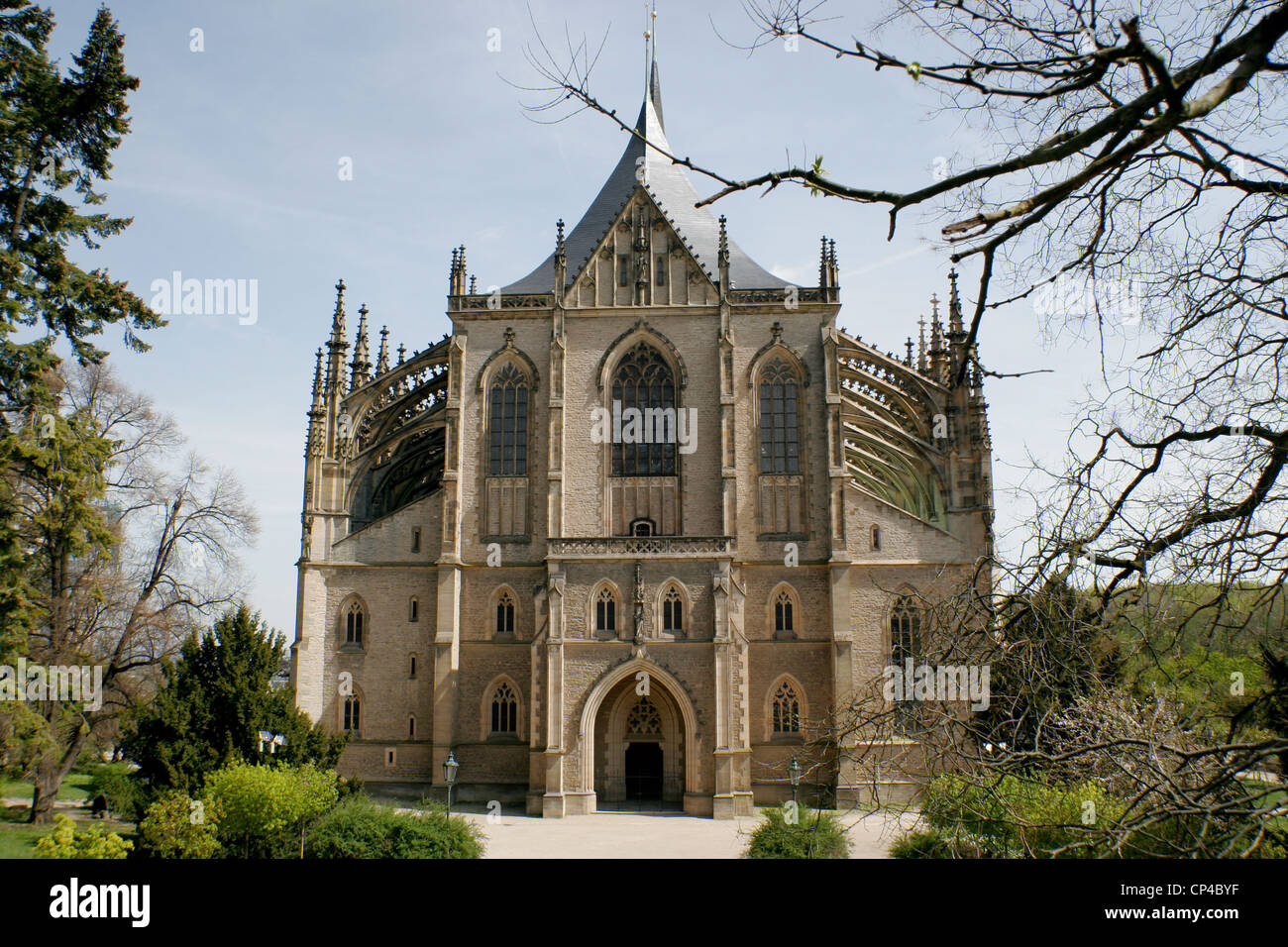 The Church of Saint Barbara at Kutna Hora in the Czech Republic Stock ...